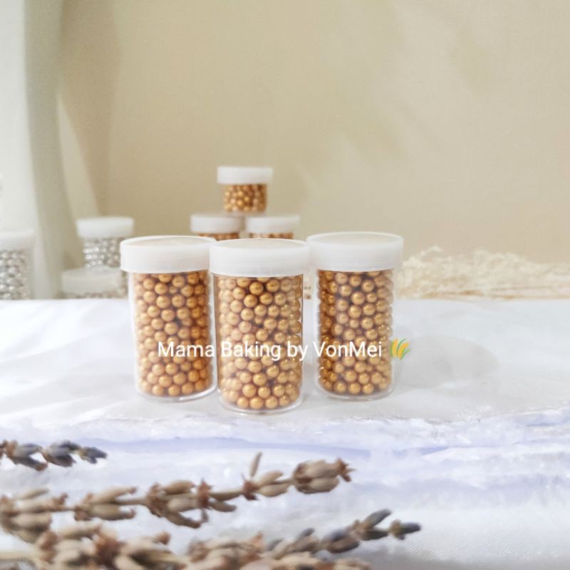 Jual Sprinkle Ball GOLD -+ 25 GR Cupcake Decoration Topping Emas Trimit ...