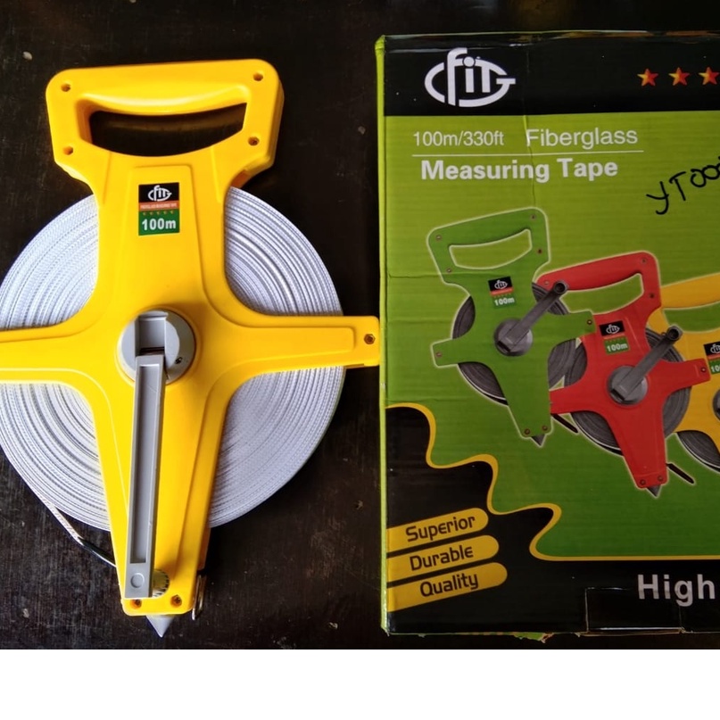 Jual Meteran Fiber Roll Meter Tancap Alat Ukur 100 Meter Premium FIT ...