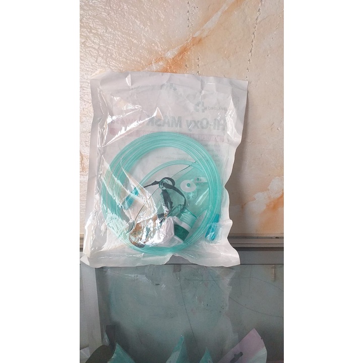 Jual HI-OXY MASK dewasa OXYGEN Mask with reservoir | Shopee Indonesia