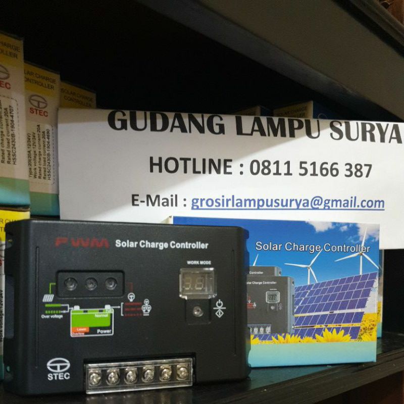 Jual PWM SOLAR CHARGE CONTROLER 20A | STEC CONTROLER | REGULATOR AKI ...