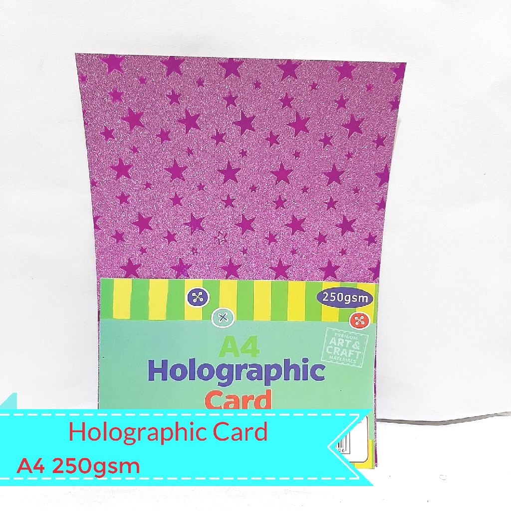 Jual Kertas Holographic Card Glitter Paper A4 250gsm | Shopee Indonesia