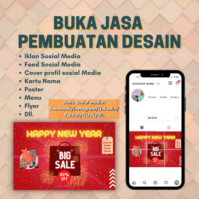 Jual Jasa Desain untuk Sosial Media/Terjangkau/Iklan/Instagram/Poster ...