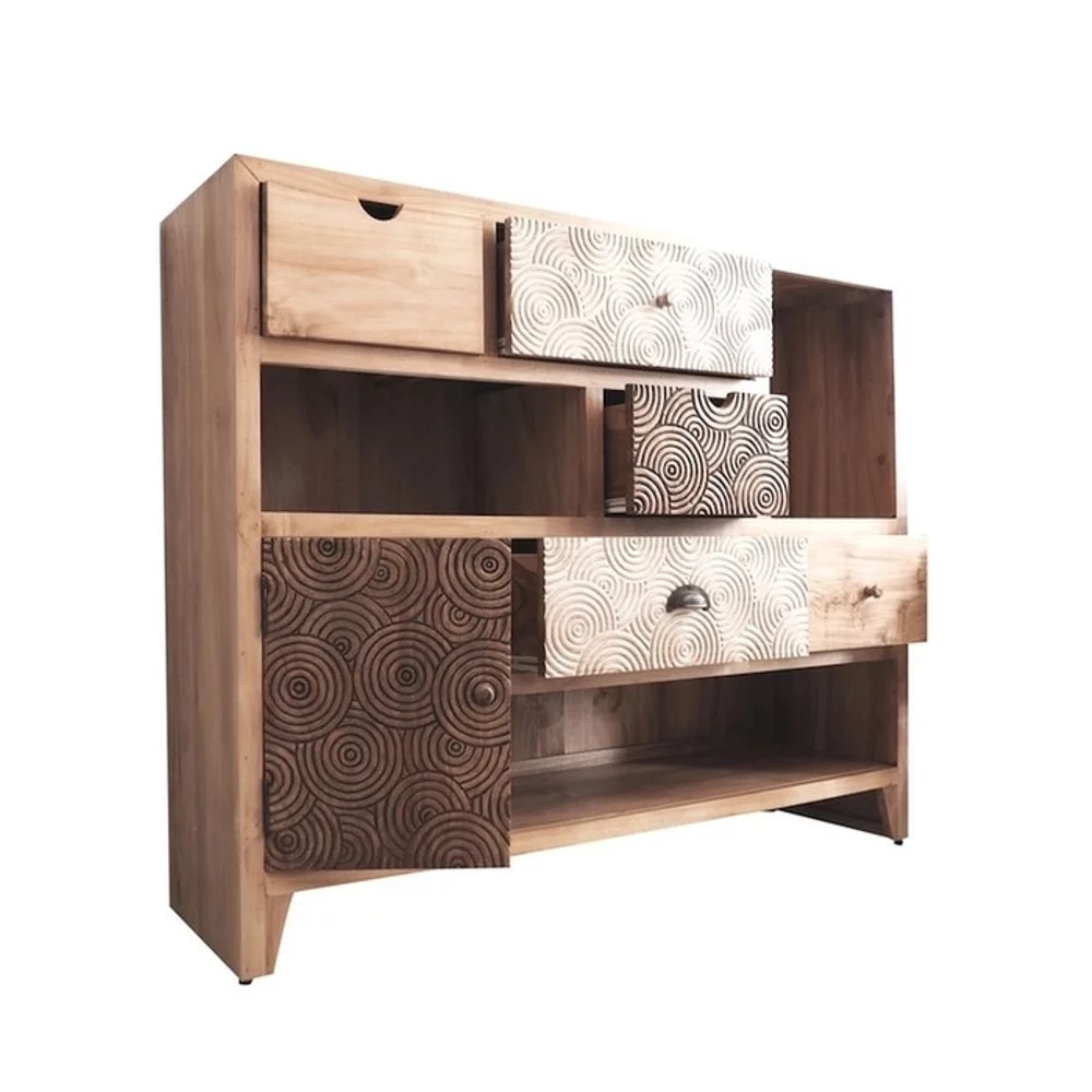 Jual Lemari Rak Kayu Jati Unik Dekorasi Interior Laci Modern Buku ...