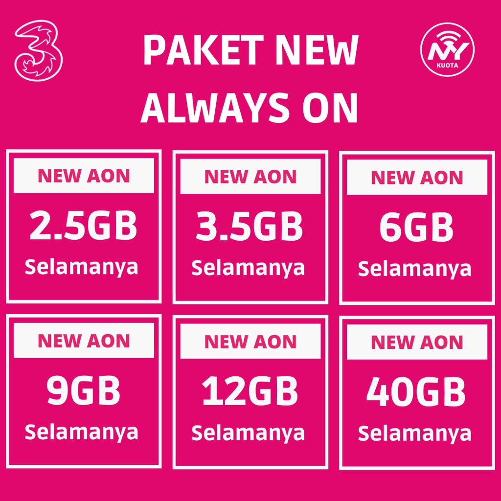 Jual Paket Internet Promo Tri Data New Always On | Shopee Indonesia