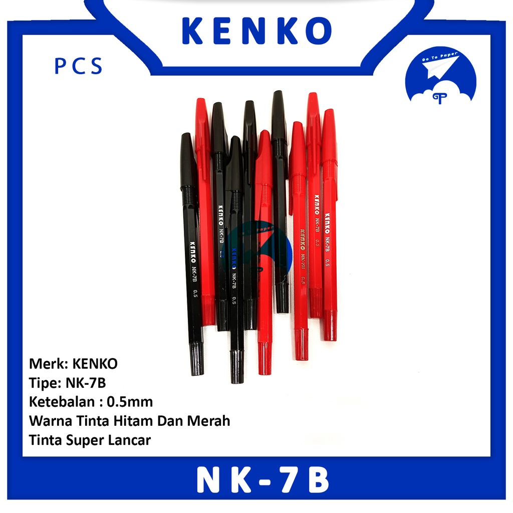 Jual KENKO Pulpen Type NK-7B 0.5mm Tinta Oil Gel Pen - Pcs | Shopee ...