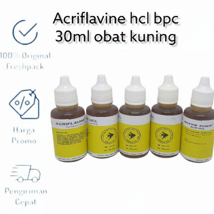 Jual ACRIFLAVINE HCL BPC 30 ml Obat Kuning obat ikan hias obat luka ...