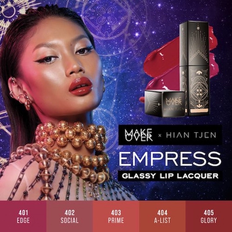 Jual MAKE OVER Glassy Lip Lacquer X Hian Tjen | Shopee Indonesia