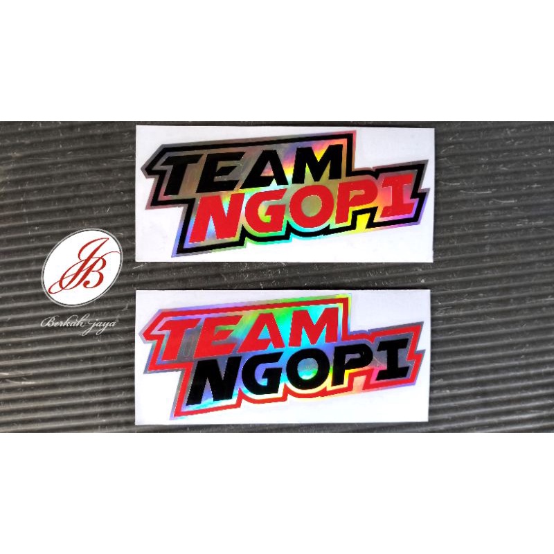 Jual Cutting Sticker Stiker Team Ngopi Stiker gaul motor | Shopee Indonesia