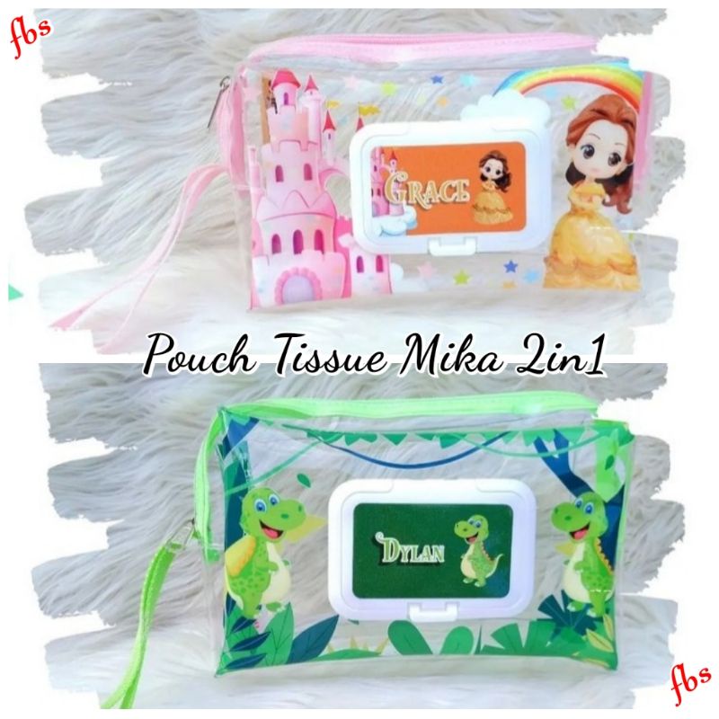 Jual POUCH TISSUE MIKA 2IN1 Dompet Tisu Basah + Kering TEMPAT TISUE ...