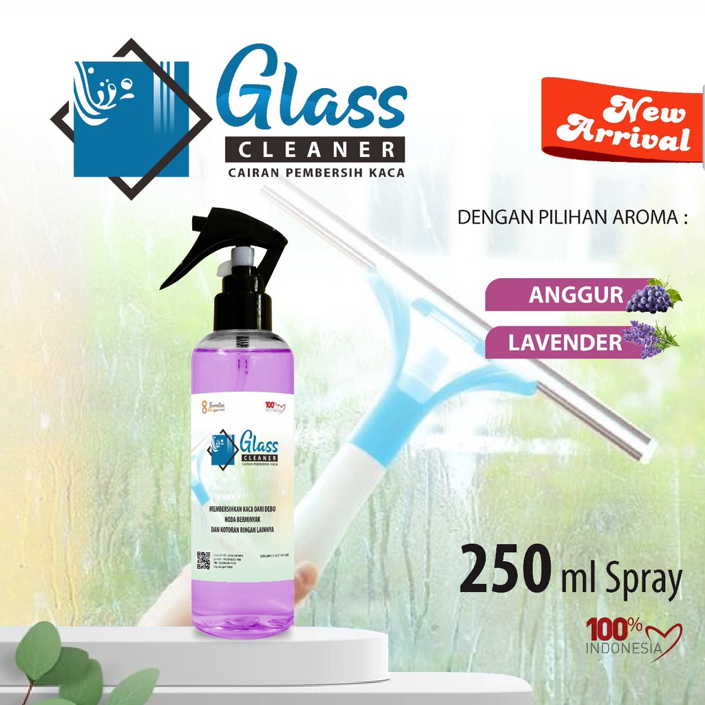 Jual Cairan Pembersih Kaca Glass Cleaner Aroma Segar Kemasan 250ML ...