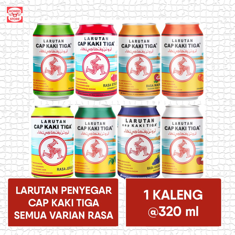 Jual Larutan Penyegar Cap Kaki Tiga Semua Varian Rasa 1 Kaleng 320 ml ...