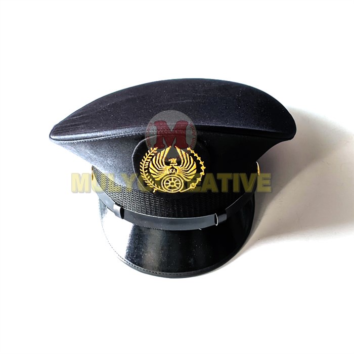 Jual Topi Pet Masinis KAI Warna Hitam - Pet Masinis - Topi Atribut ...