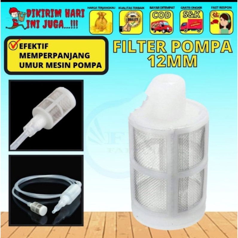 Jual FILTER SPRAYER SARINGAN AIR SUCTION SELANG INPUT POMPA DC 12V ...