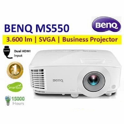 Jual PROYEKTOR BENQ MS550 3600 LUMENS HDMI SVGA PROJECTOR RESMI 3TH ...