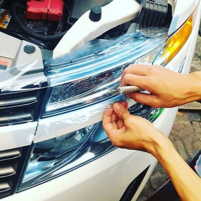 Jual Stiker lampu Mobil Motor Sticker Headlamp Blue Hybrid Per Lembar ...