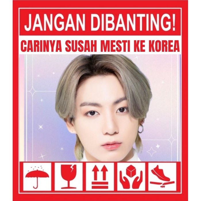 Jual (READY STOK)Stiker Fragile K-POP BTS | Stiker Fragile Custom ...