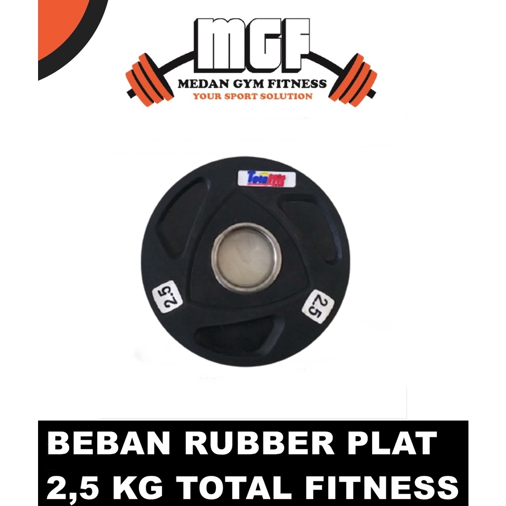 Jual Gratis Ongkir - Beban Rubber Plat 2,5 Kg Total Fitness - Beban ...