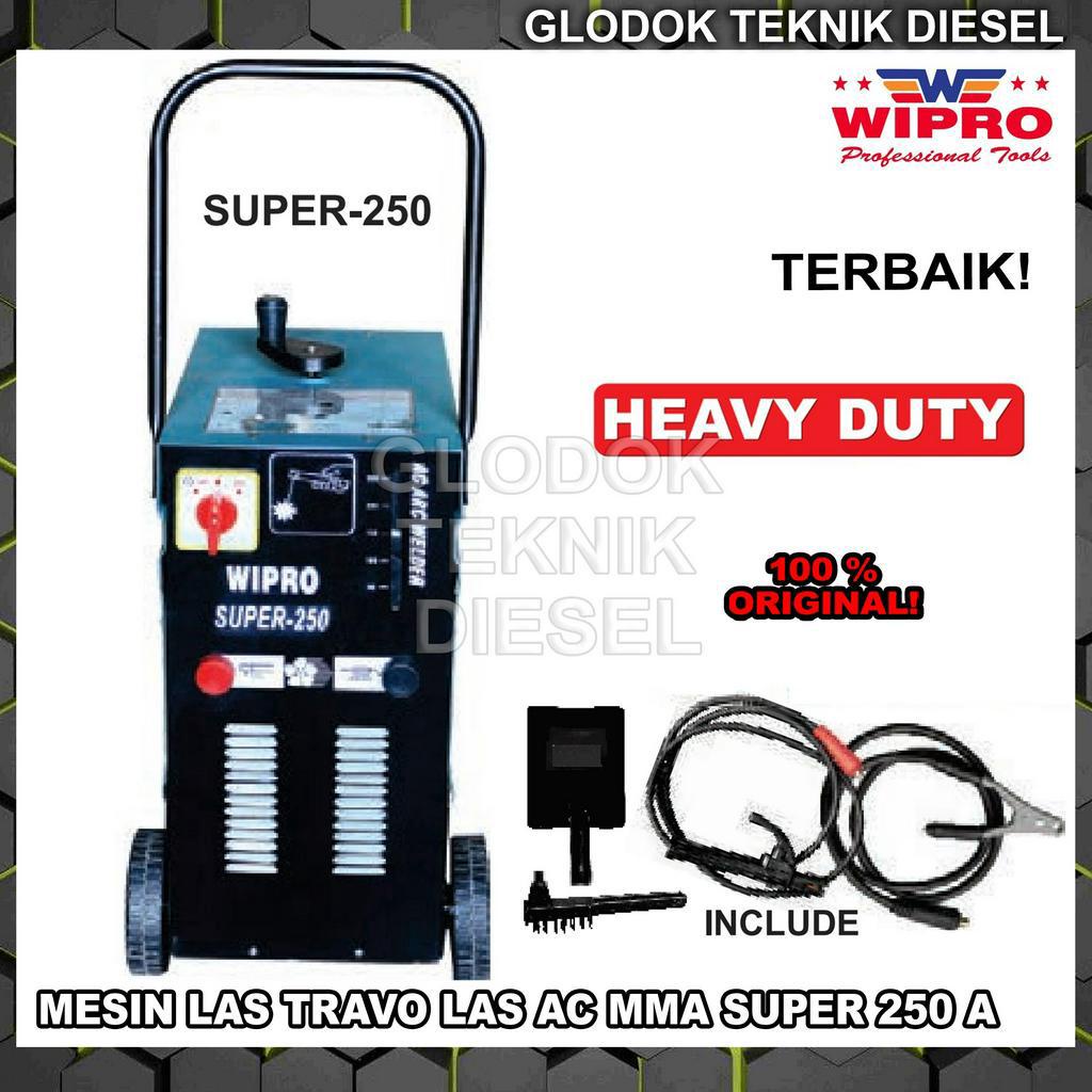 Jual Wipro Mesin Travo Las AC MMA SUPER 250 A Heavy Duty Welding MMA250 ...