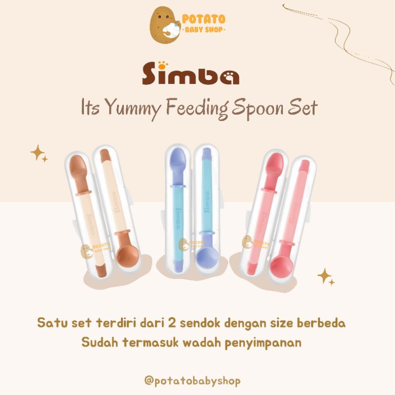 Jual Simba Its Yummy Feeding Spoon Set + case Sendok 2pcs | Shopee ...