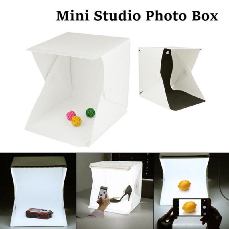 Jual Photo studio mini box+led+cable(lengkap) | Shopee Indonesia