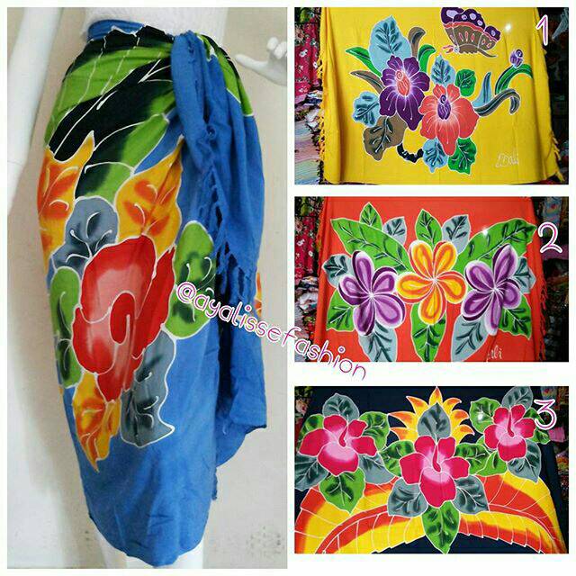 Jual Kain Pantai Bali Lukis Rumbai/kain bali tebal lukis | Shopee Indonesia