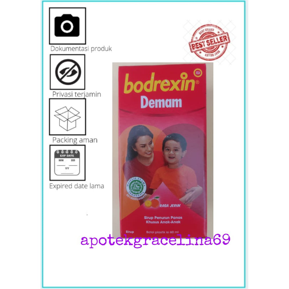 Jual Obat demam anak/Bodrexin Demam Sirup Rasa Jeruk 60 ml | Shopee ...