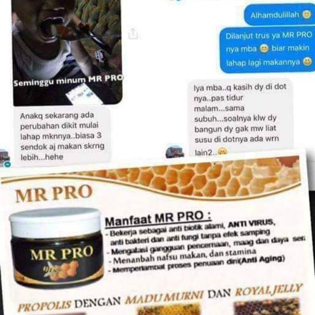 Jual Mr. Pro ( Madu multivitamin Buat Anak Kurang Nafsu Makan/sakit2an ...