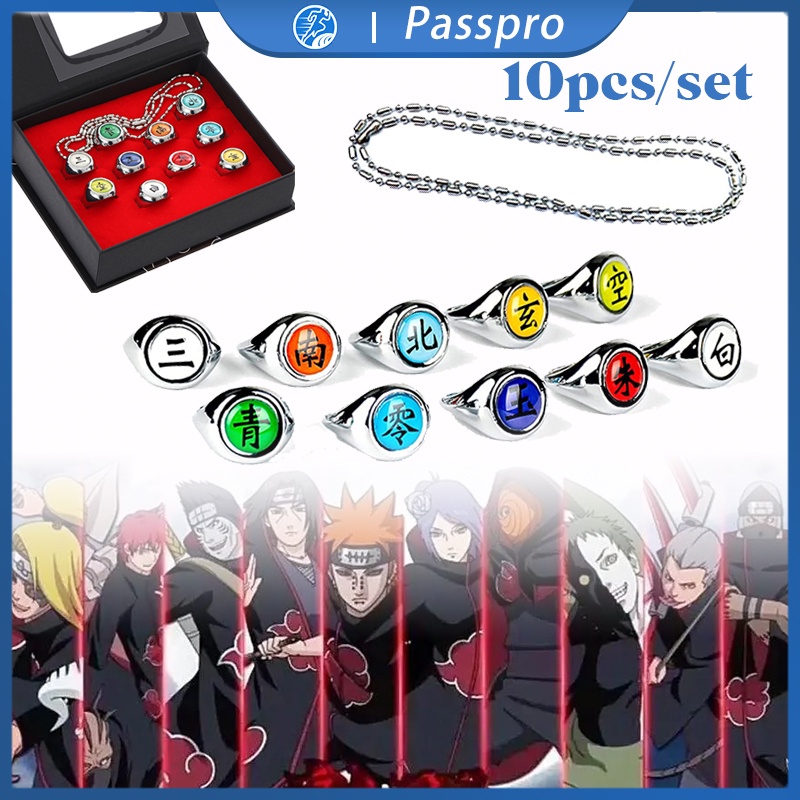 Jual 10pcs/Set Naruto Rings Naruto Cincin Akatsuki Members Cosplay ...