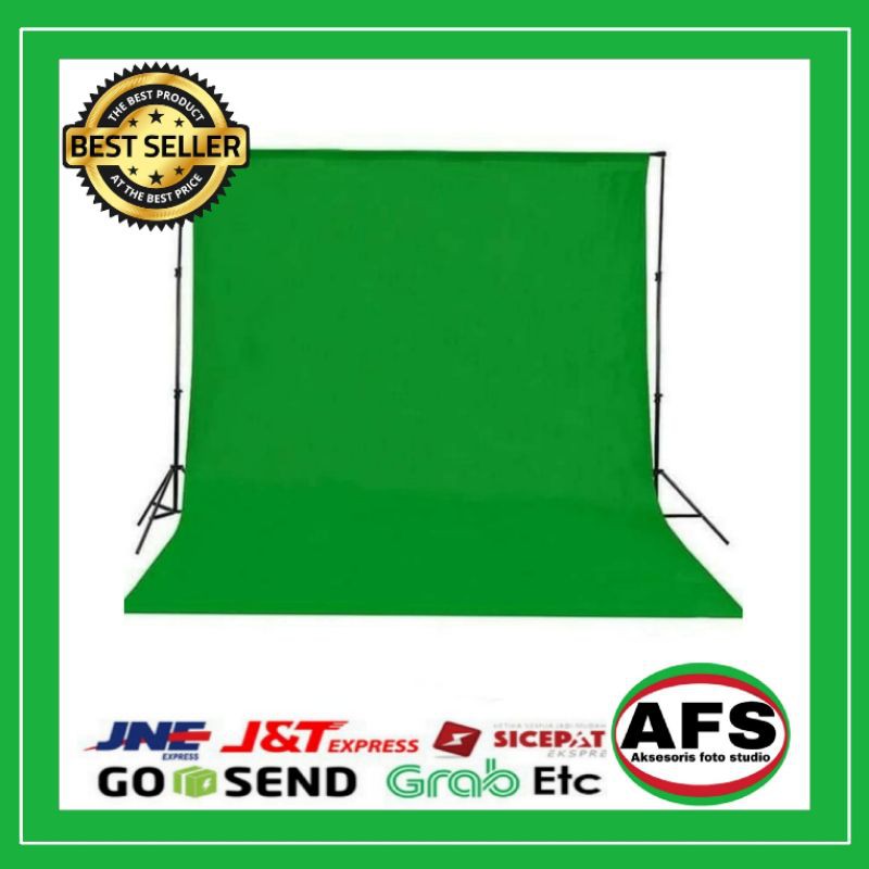 Jual Background foto warna hijau green screen ukuran 3 x 2 meter ...