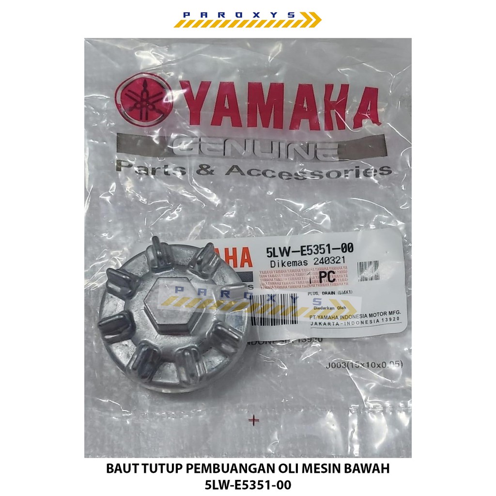 Jual BAUT TUTUP PEMBUANGAN OLI MESIN BAWAH 5LW-E5351-00 NOUVO Z LELE ...