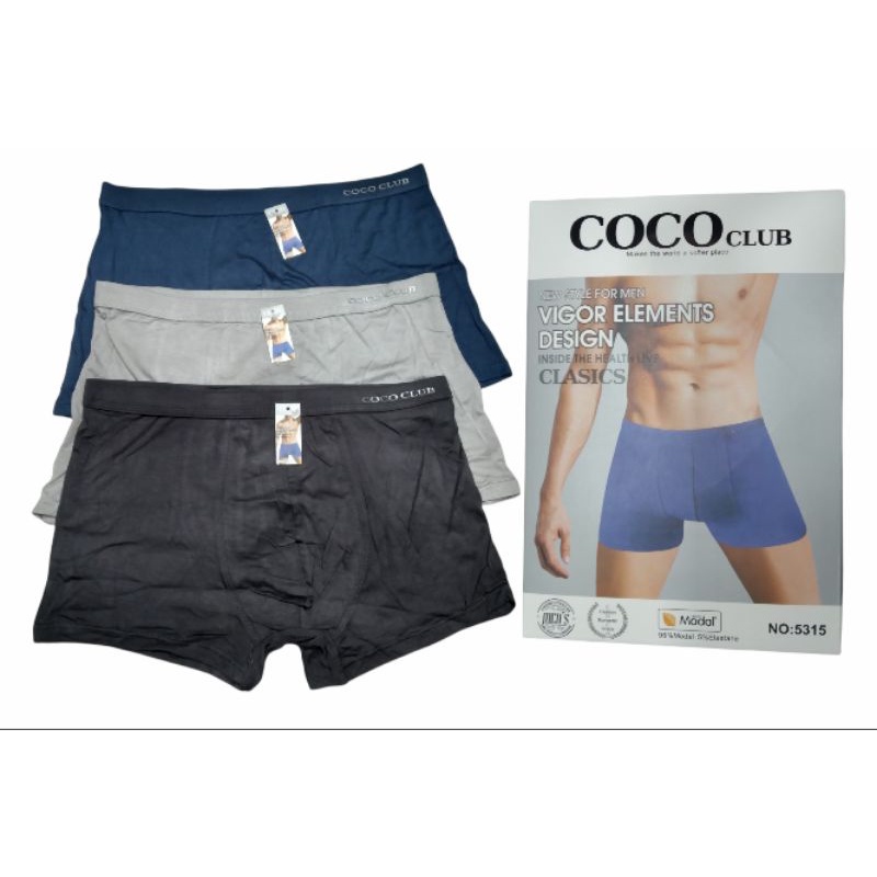 Jual boxer pria coco club 1 kotak isi 3pcs | Shopee Indonesia