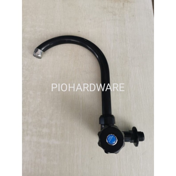 Jual Kran Angsa Soligen W2 Hitam | Kran Plastik | Kran tembok | Shopee ...