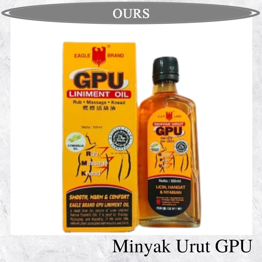 Jual Minyak Urut GPU Liniment Oil Citronella Cap Lang 30ml / 60ml ...