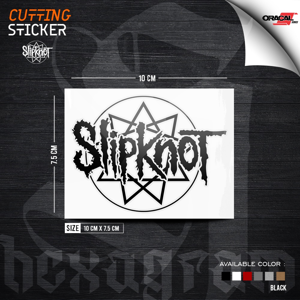 Jual Cutting Sticker Band Slipknot Pentagram | Stiker Cutting Band ...