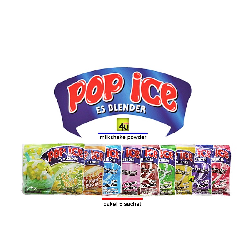 Jual POP ICE - Milk Shake Powder Rasa BUAH - PAKET 5 SACHET | Shopee ...