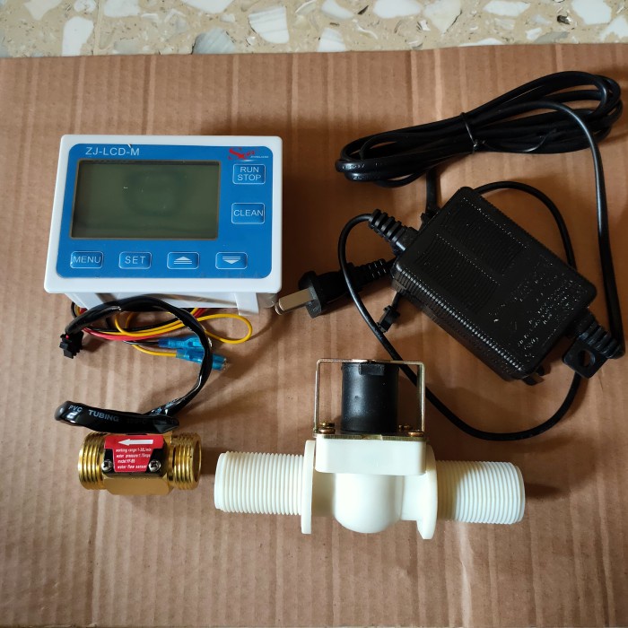 Jual Digital Flow Meter Control Water Oil Sensor Zj-Lcd-M Komplit Set | Shopee Indonesia