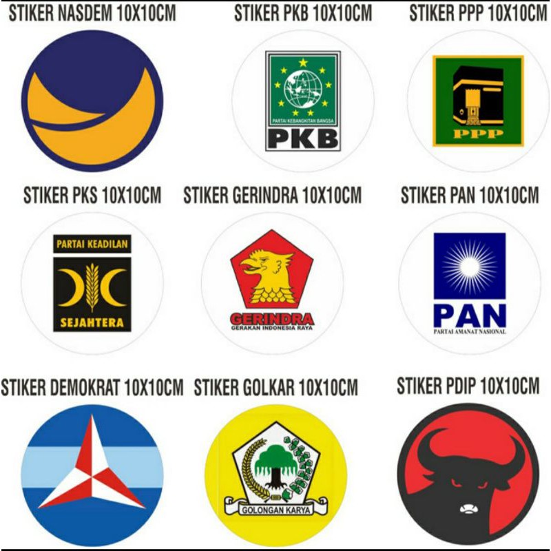 Jual STIKER PARTAI 10x10CM | Shopee Indonesia
