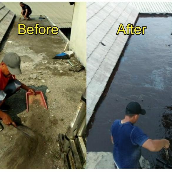 Jual aspalt emulsion/aspal cair/waterproofing/lem atap dak aspal 5kg ...