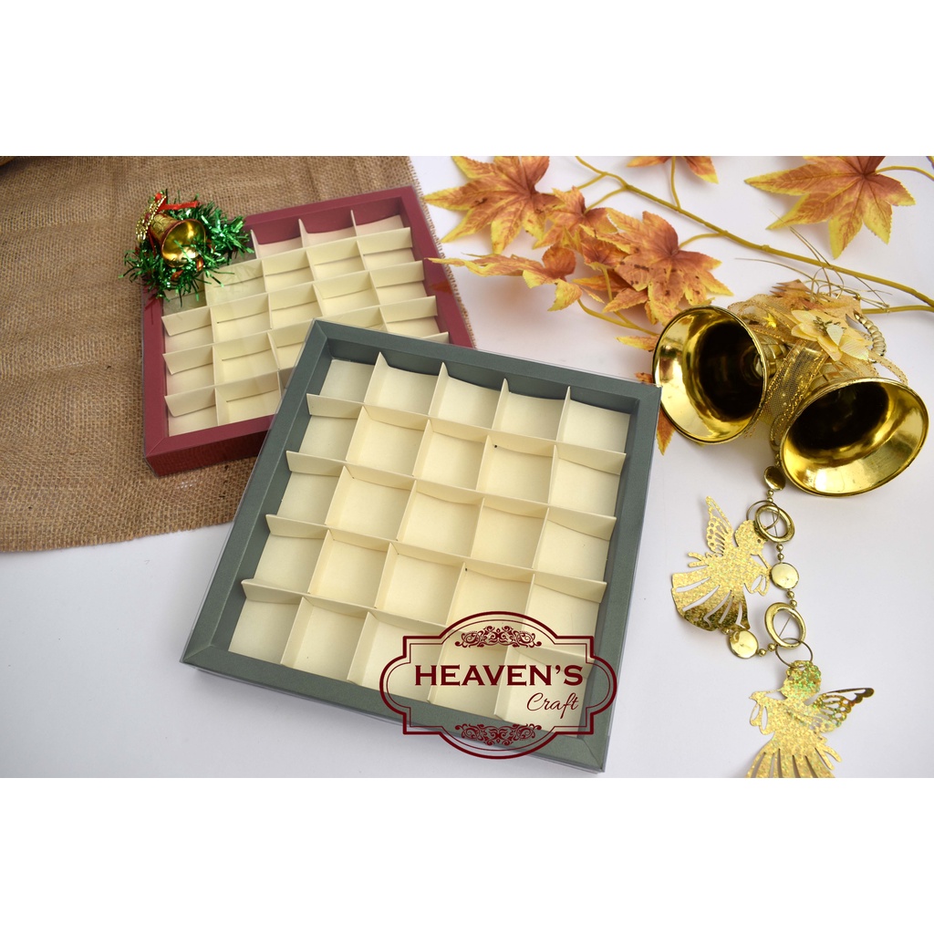 Jual Box mika coklat/praline Isi 25 merah & hijau | Shopee Indonesia