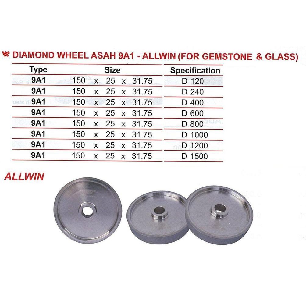 Jual Diamond Grinding Wheel - Diamond Wheel Asah Size 150 mm - Allwin ...