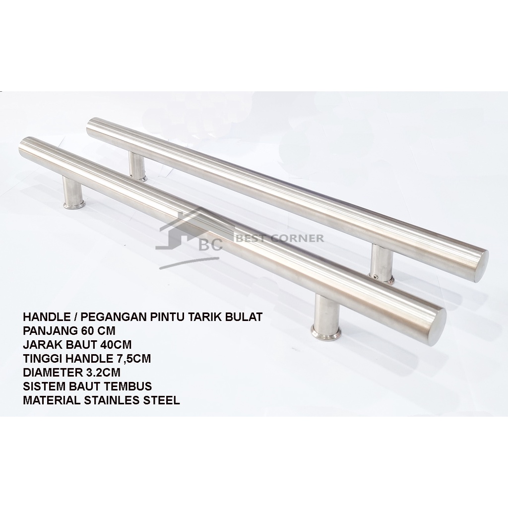 Jual Gagang Pintu Bulat 60 cm / Pull Handle / Handle Pintu Stainless ...