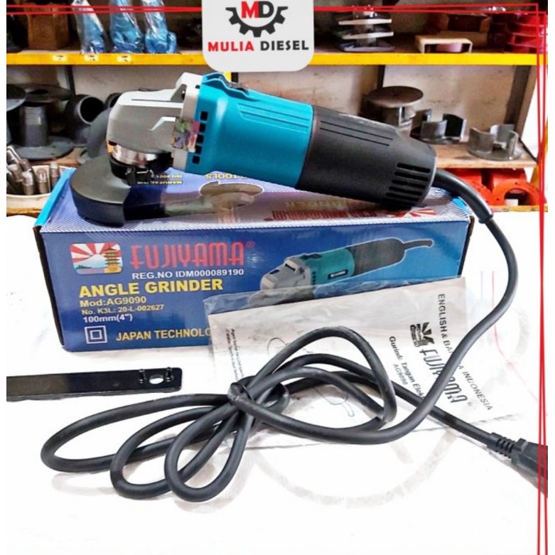 Jual Mesin Gerinda Tangan - Fujiyama 100mm 4 in Angle Grinder | Shopee ...