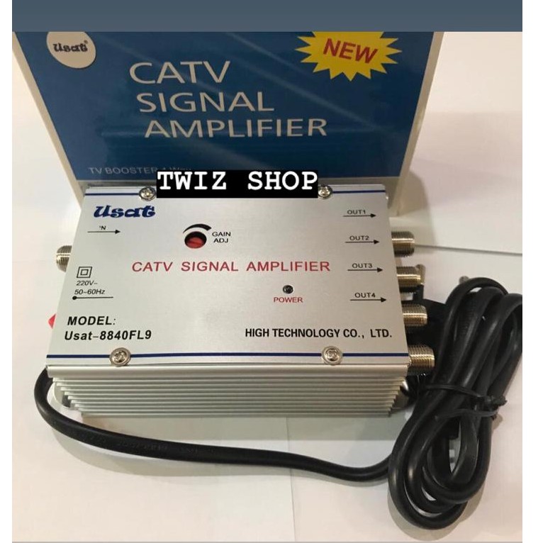 Jual CATV Signal Amplifier Booster 4 Way 40db | Shopee Indonesia