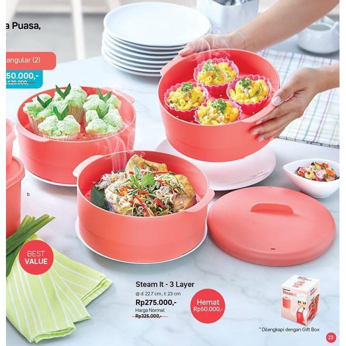 Jual tempat kukusan tupperware steam it | Shopee Indonesia