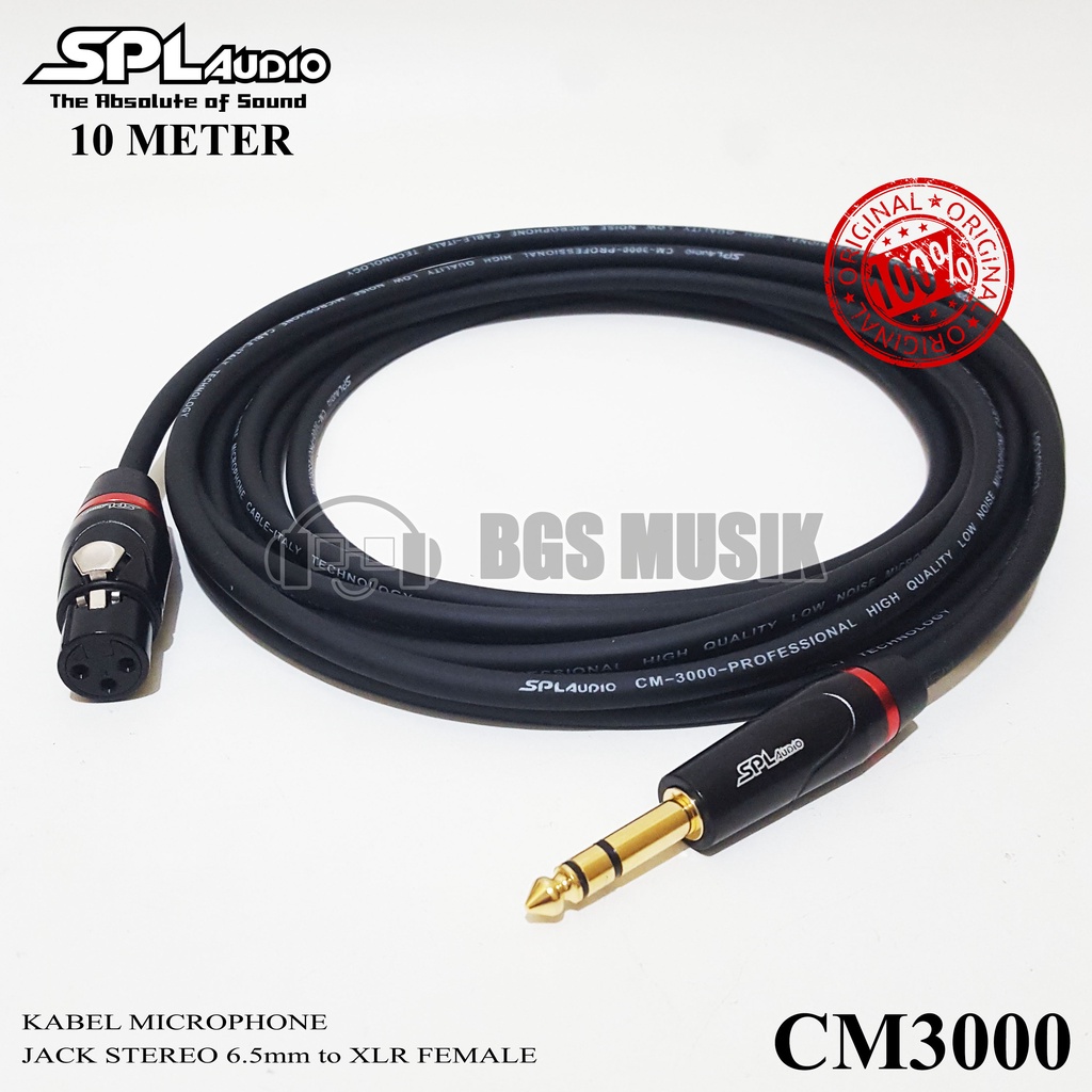 Jual Kabel Microphone Original 10m - Kabel Jack 6.5mm Stereo to Jack ...
