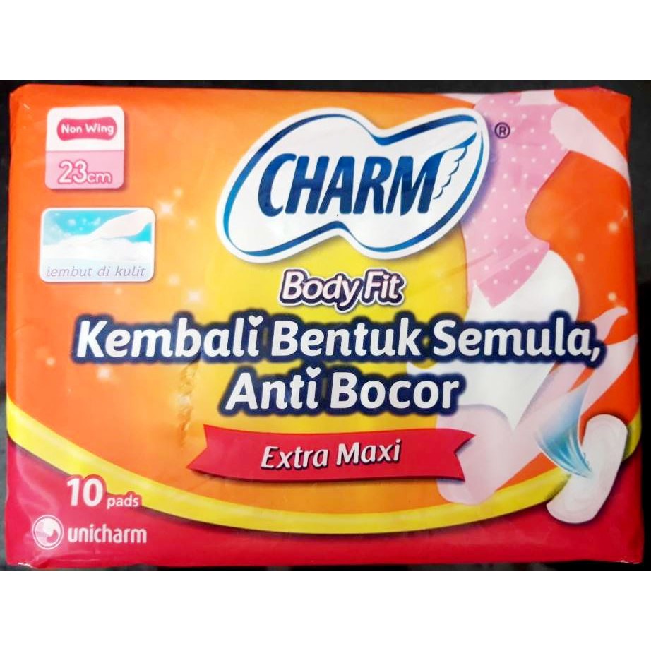 Jual Charm BodyFit Extra Maxi (isi 10 pads) | Shopee Indonesia