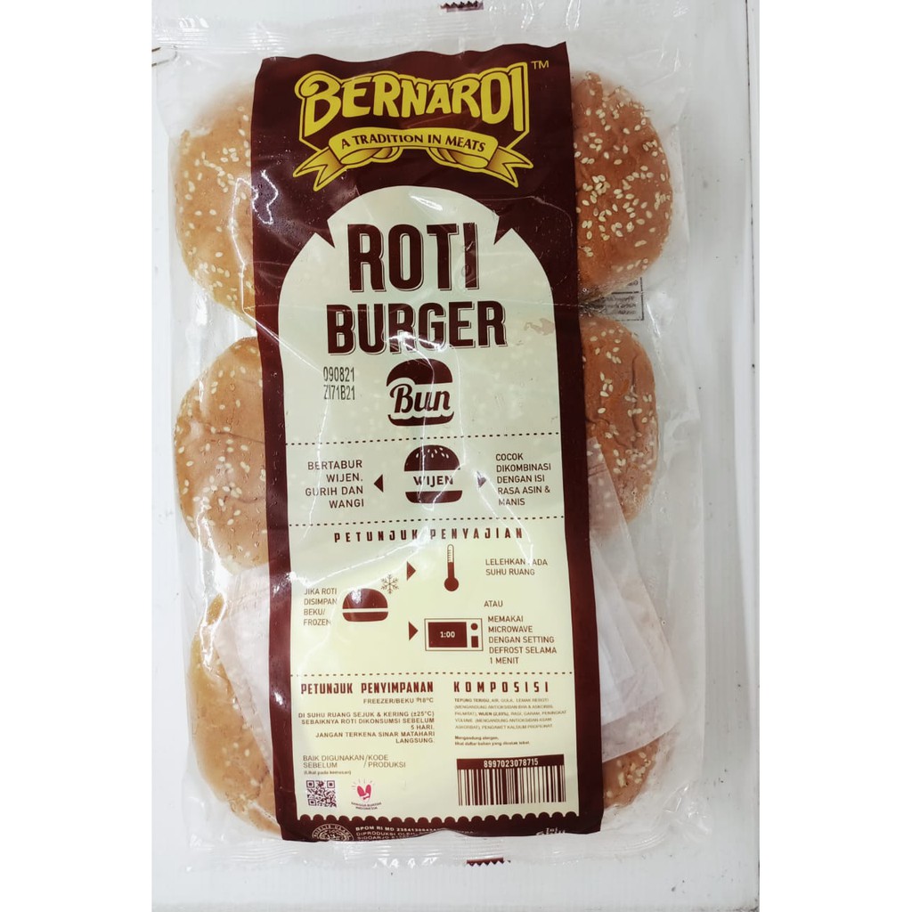 Jual BERNARDI ROTI BURGER WIJEN ISI 6 PCS | Shopee Indonesia