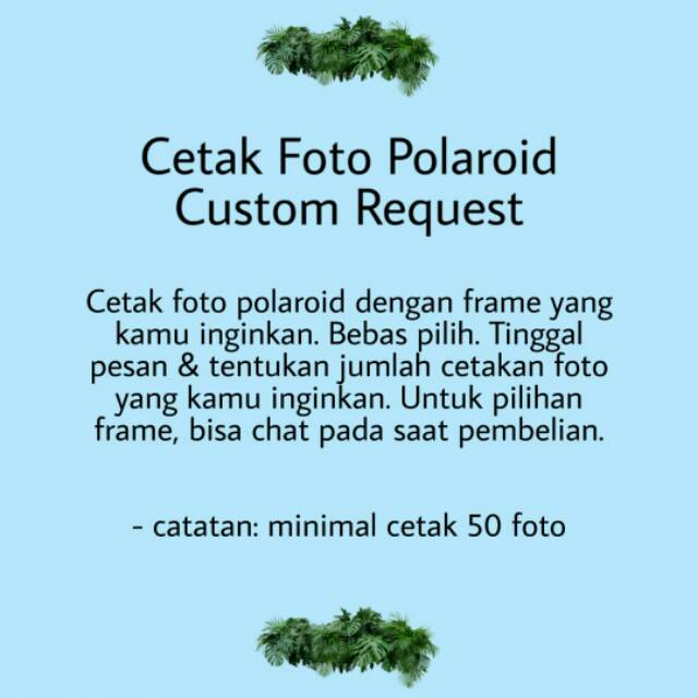 Jual Cetak Foto Polaroid Custom Request | Shopee Indonesia