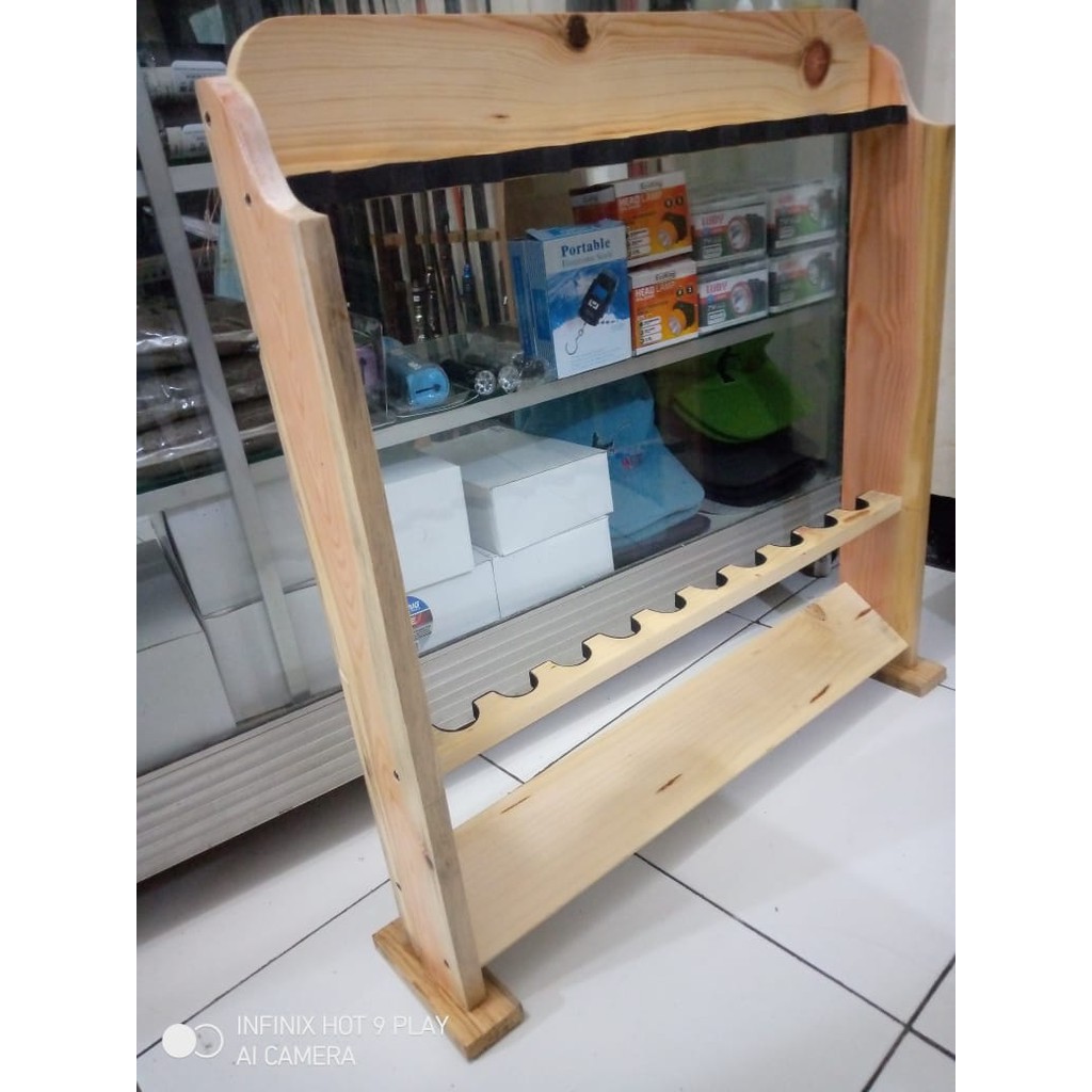 Jual Rak Joran Pancing Tempat Joran Pancing Dinding Berdiri Isi SLot 10 ...