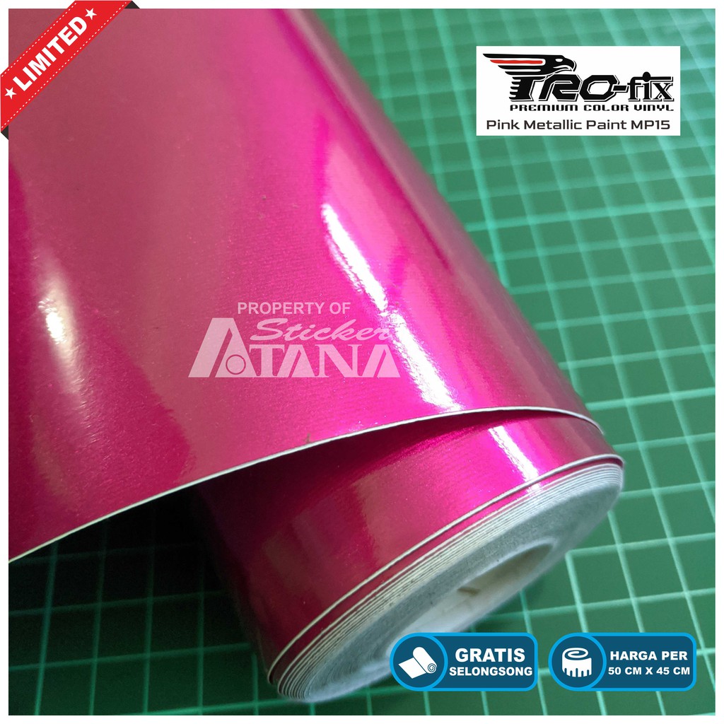 Jual Skotlet Pink Metalik Scotlet Candy Stiker Paint Sticker Meteran ...